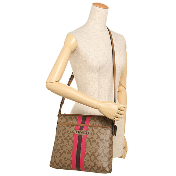 Coach | Bags | Coach Signature Varsity Stripe File Bag Handbag | Poshmark